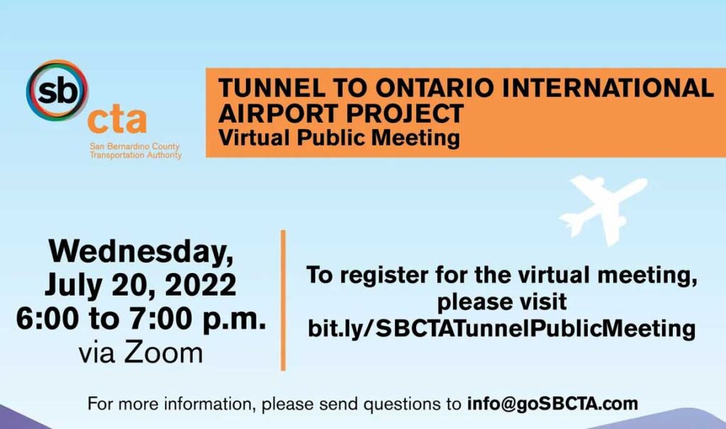 Costin Outreach Group | SBCTA: Tunnel to Ontario International Airport